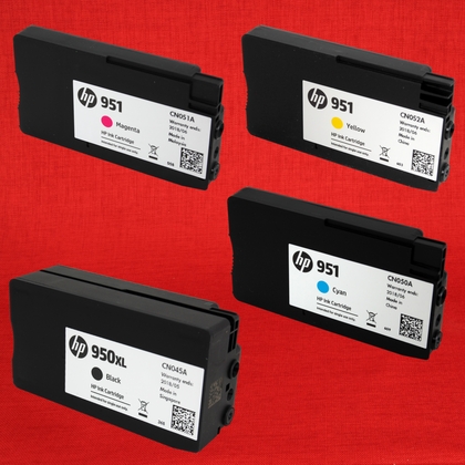 HP OfficeJet Pro 8600 Plus e Black / Tri Color Combo Pack Ink Cartridge, Genuine (G3445)