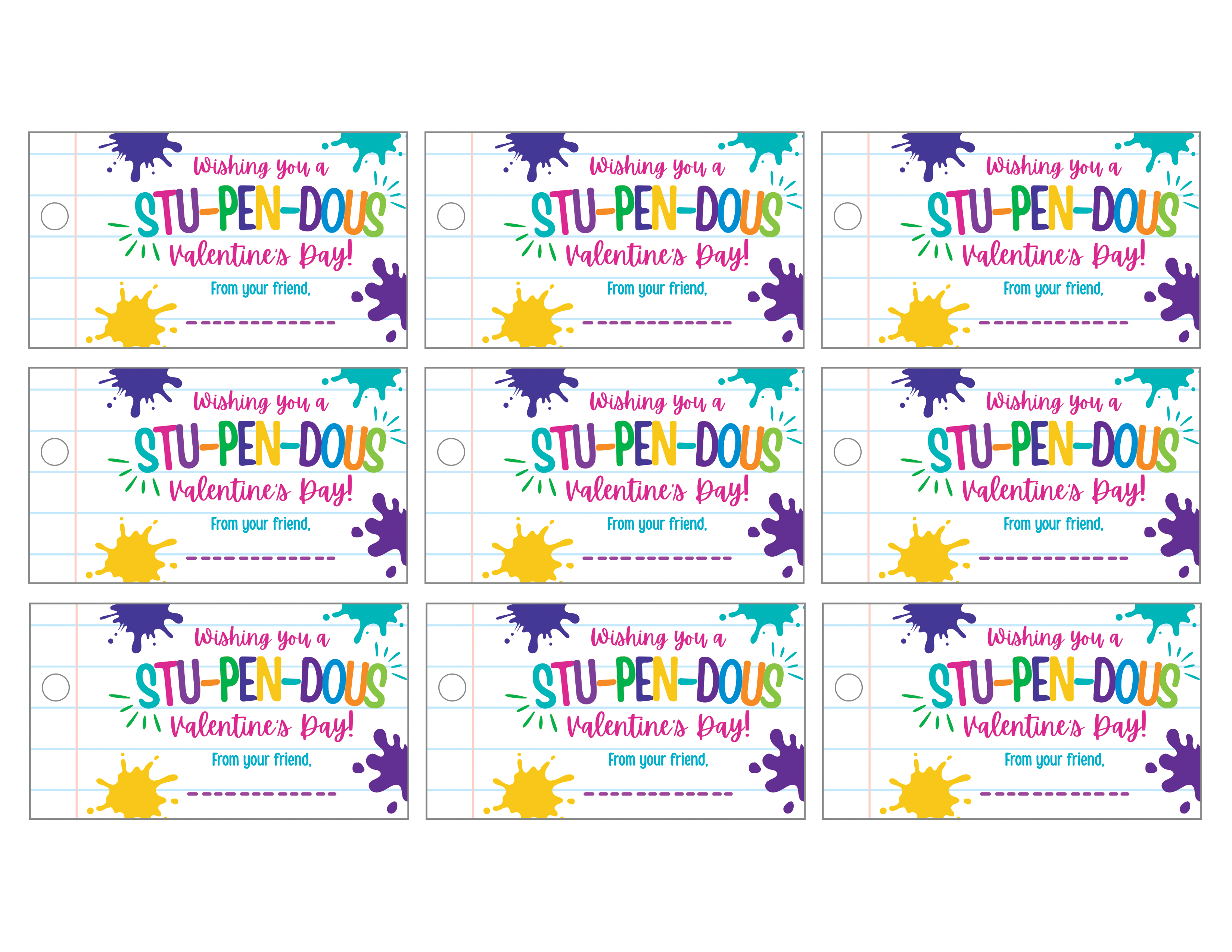 Stu-PEN-dous Valentine’s Day Printables (Free!) - Precision Printables