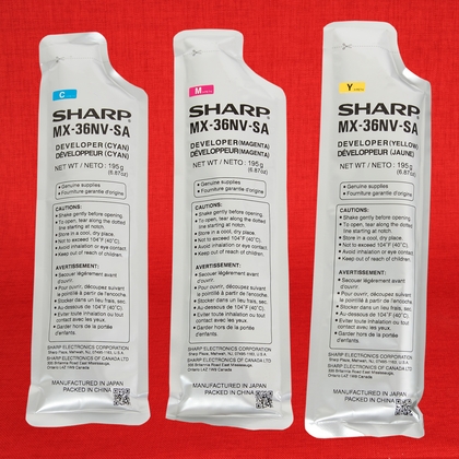 Sharp MX-3115N Tri-Color Developer Material Kit, Genuine (G2255)