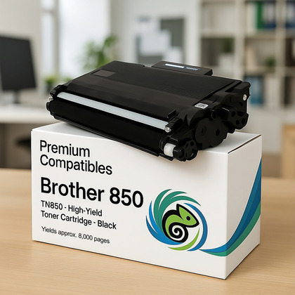Black High Yield Toner Cartridge Compatible with Brother TN850 (TN-850 ...