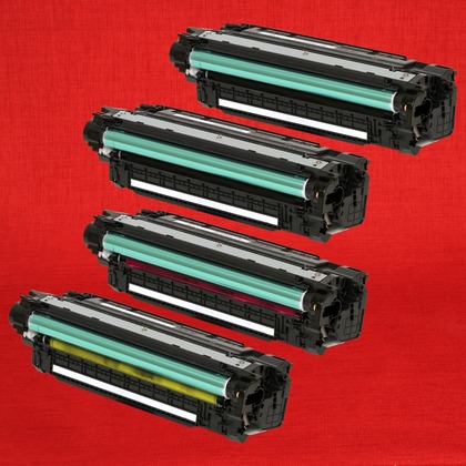 Toner Cartridges - Set of 4 - C/M/Y/K Compatible with HP LaserJet Pro ...