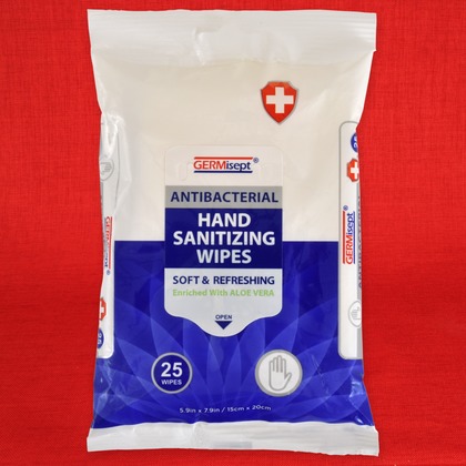 Precision Roller S0025 Antibacterial Sanitizing Hand Wipes - Bag of 25 ...